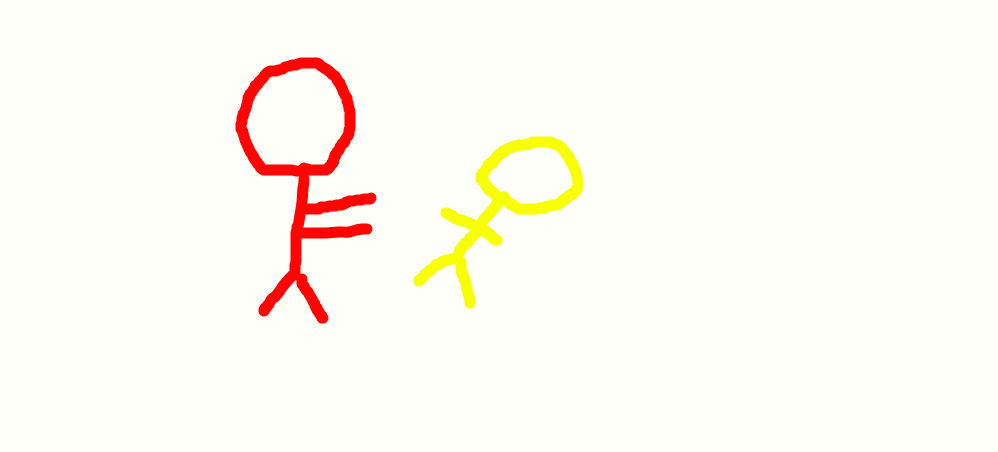 Red Pushes Yellow (Color Stickmen) by yna498 on DeviantArt