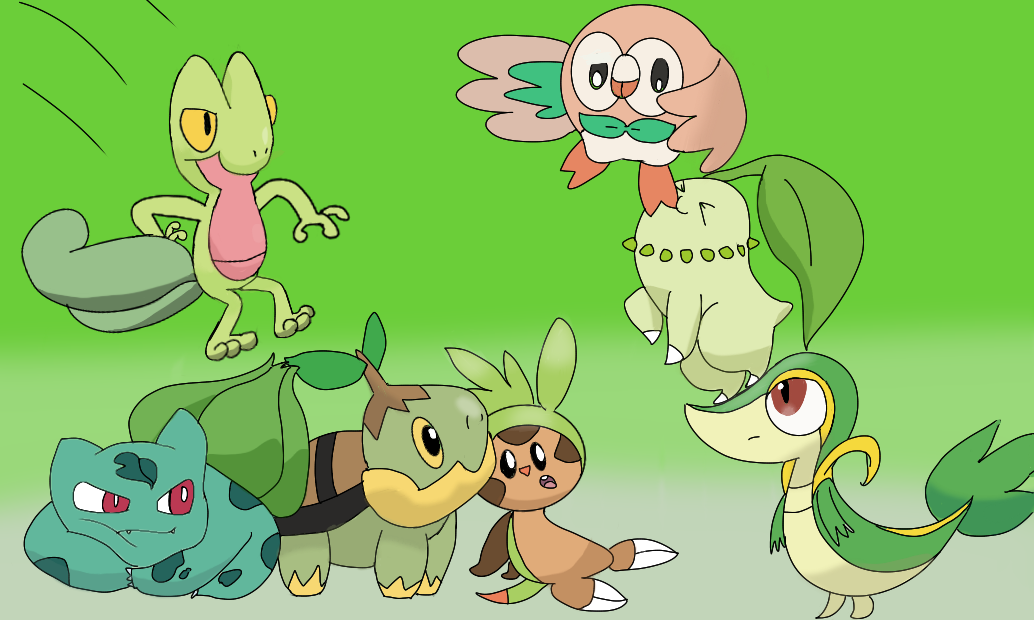 All Generation Grass Types by silvermist605 on DeviantArt