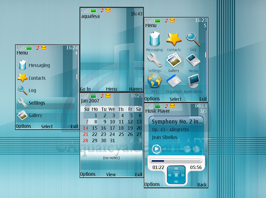 Aqua Nokia s40 3rd Theme by Aquafeya on DeviantArt