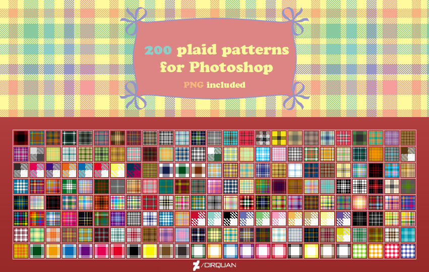 200 plaid patterns for Photoshop by CIRQUAN by CIRQUAN on DeviantArt
