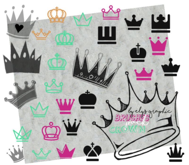 Brushes pack #5 - Crown by elysgraphic on DeviantArt