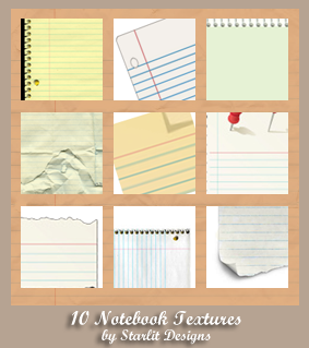 10 Notebook Textures by mystique87 on DeviantArt