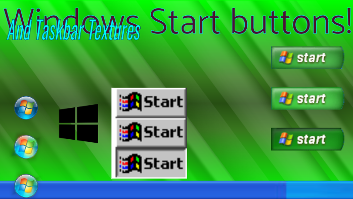 Windows start buttons and taskbar textures Update by WinVista2009 on ...