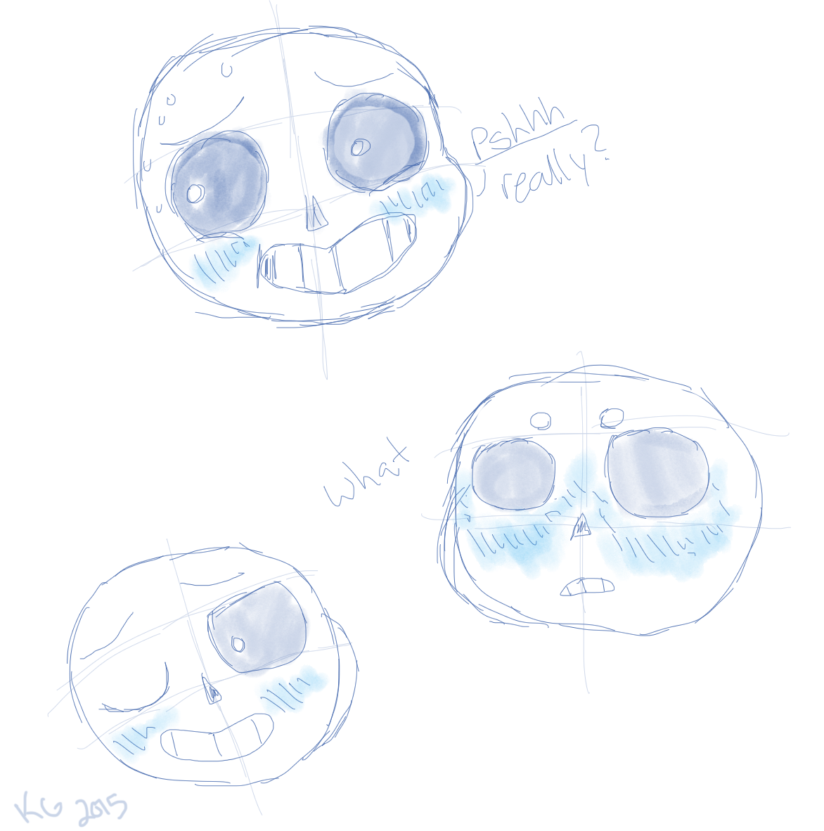 Sans Blushing Practice by KitKatCartoonist on DeviantArt
