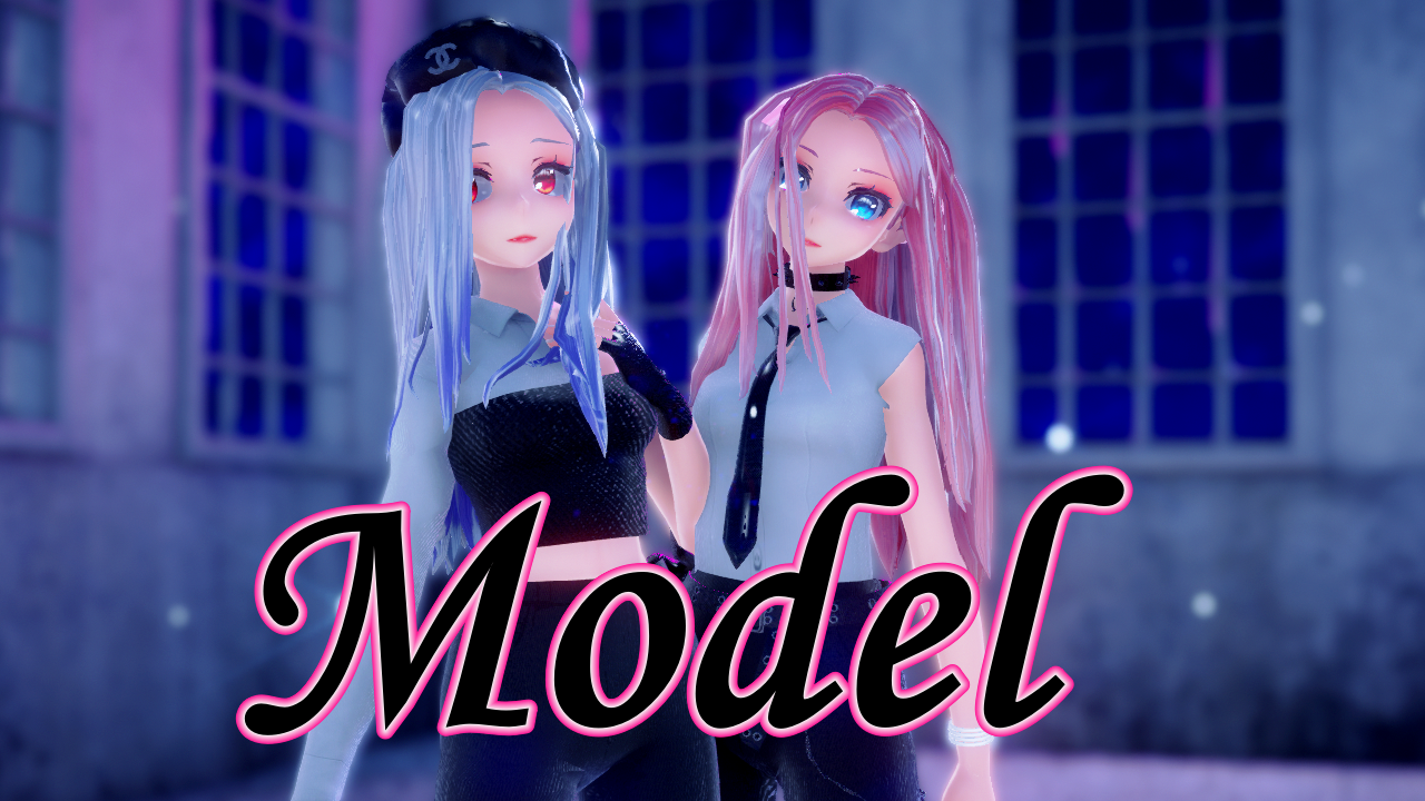 MMD Model DL |Tda Haku Tda Luka by kikipony by kikipony222 on DeviantArt