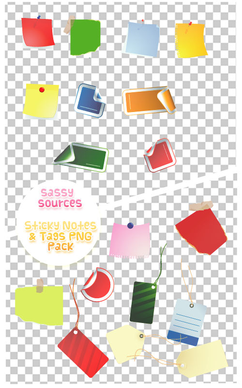 Sassy Sources, Sticky Notes and Tags PNGs by camlovesyou101 on DeviantArt