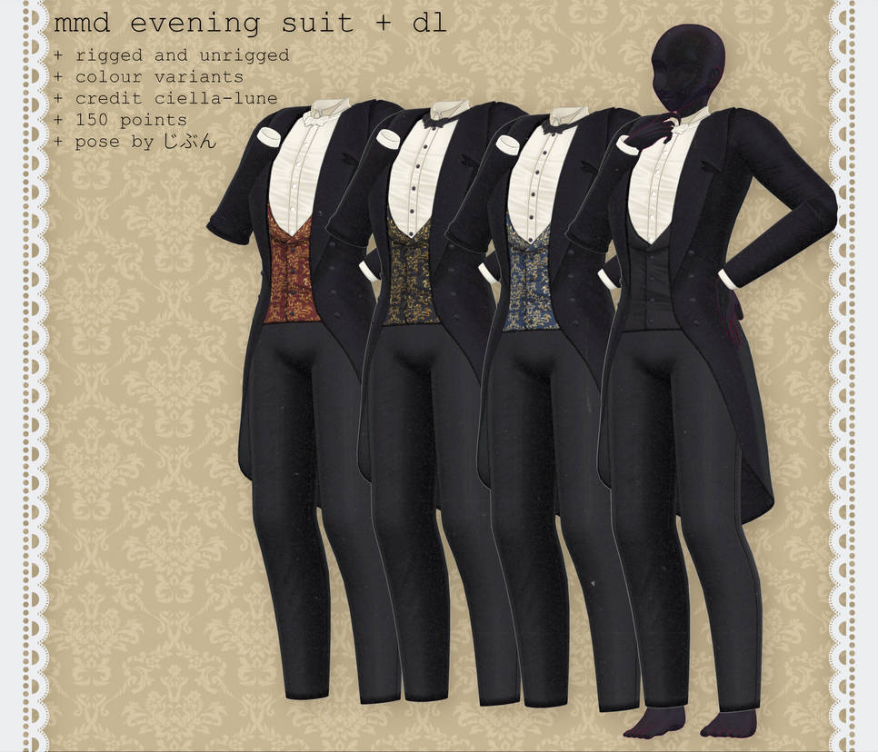 mmd evening suit + p2u dl by ciella-lune on DeviantArt