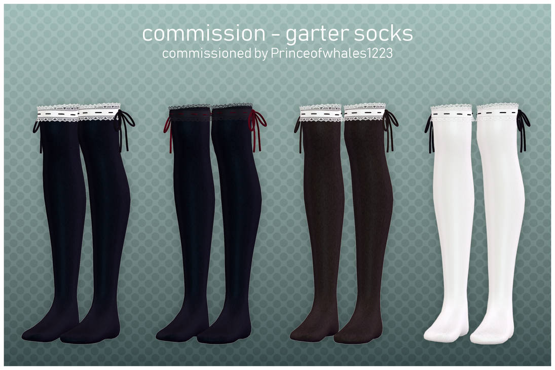 mmd commission - garter socks pack by ciella-lune on DeviantArt