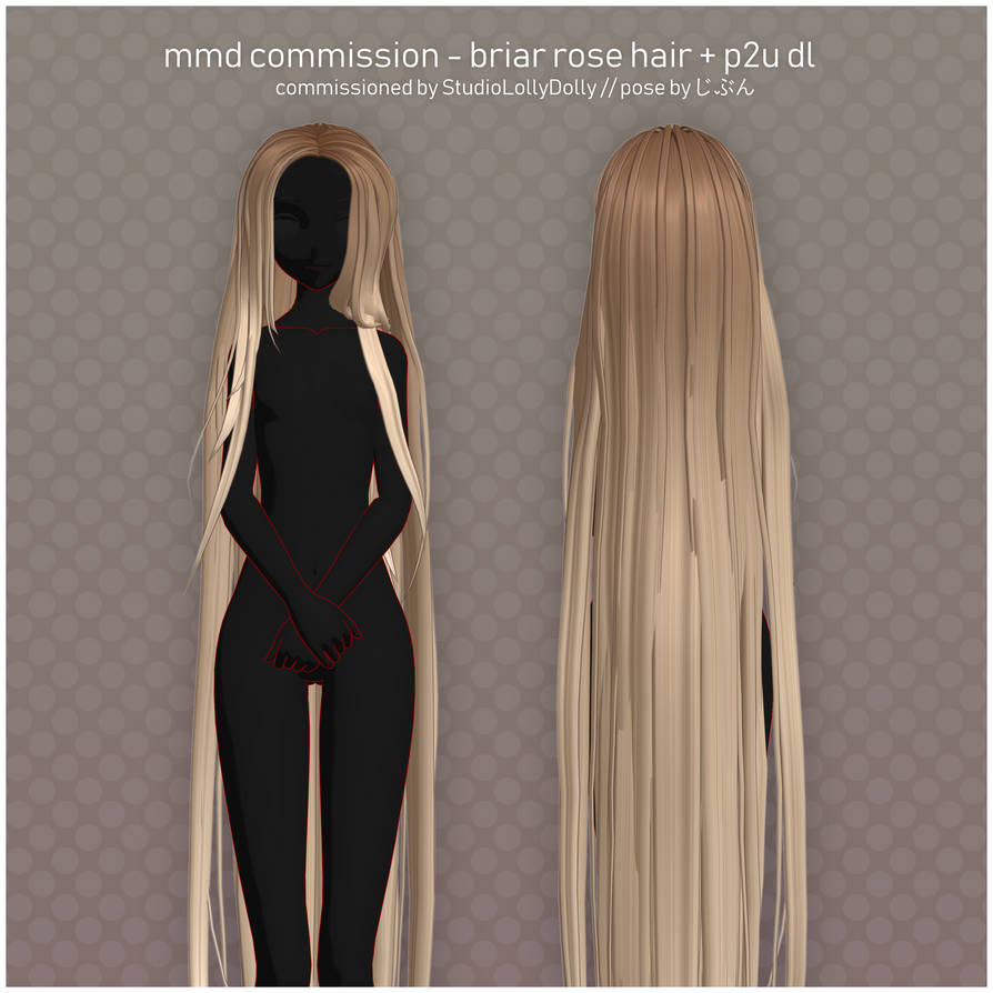 mmd commission - briar rose hair + p2u dl by ciella-lune on DeviantArt