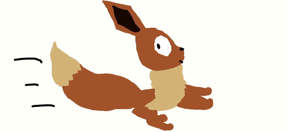 Eevee running by EmeryMakes on DeviantArt