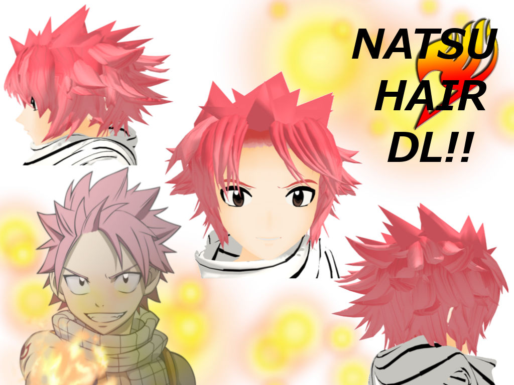 MMD Natsu Hair DL by PrincessSushiCat on DeviantArt