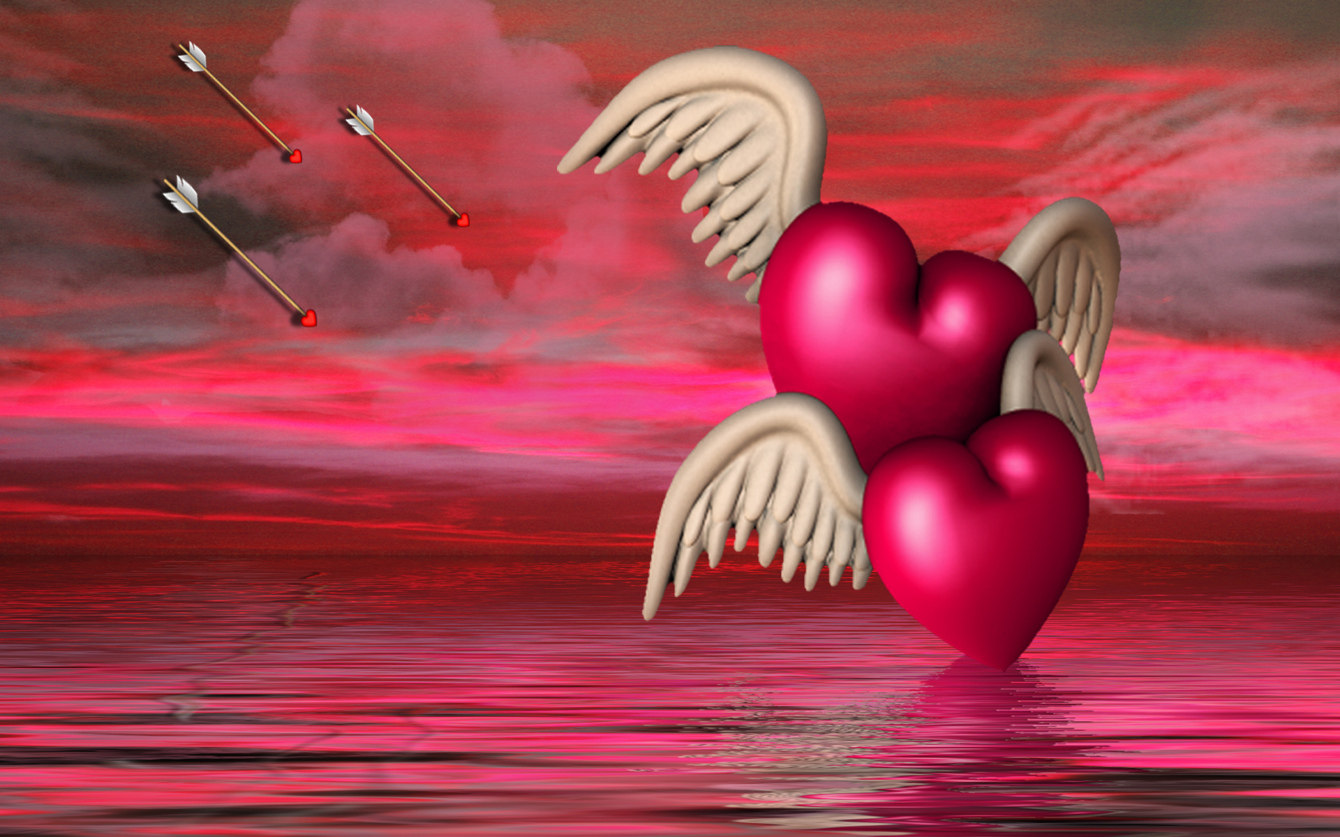 Flying Hearts Valentine by Frankief on DeviantArt