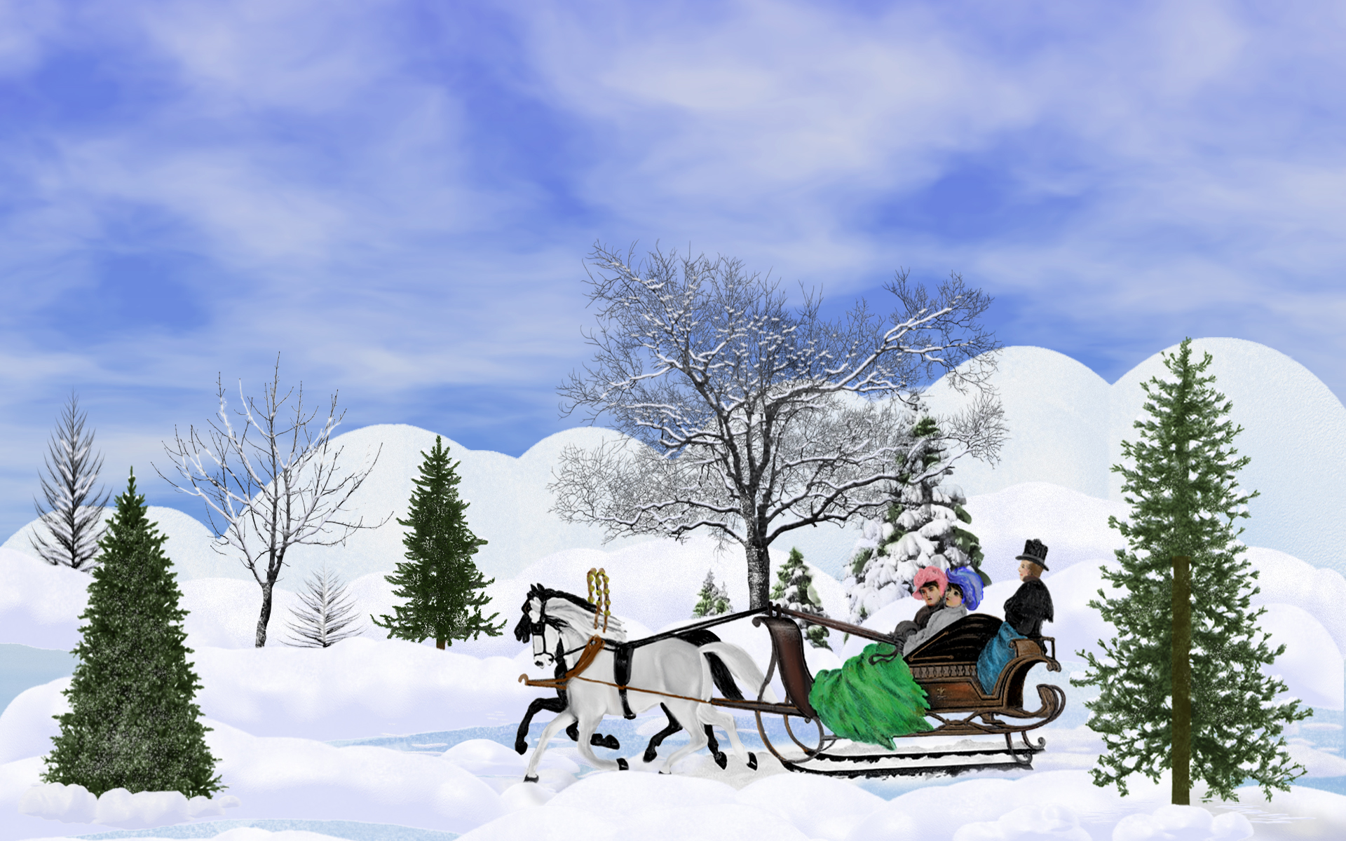 Christmas Sleigh Ride by Frankief on DeviantArt