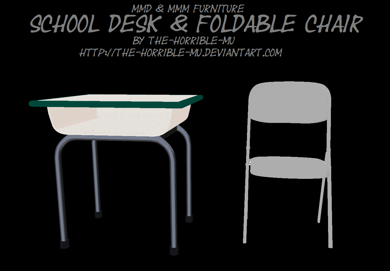 [MMD + M3 Furniture] School Desk and Chair + DL by The-Horrible-Mu on ...