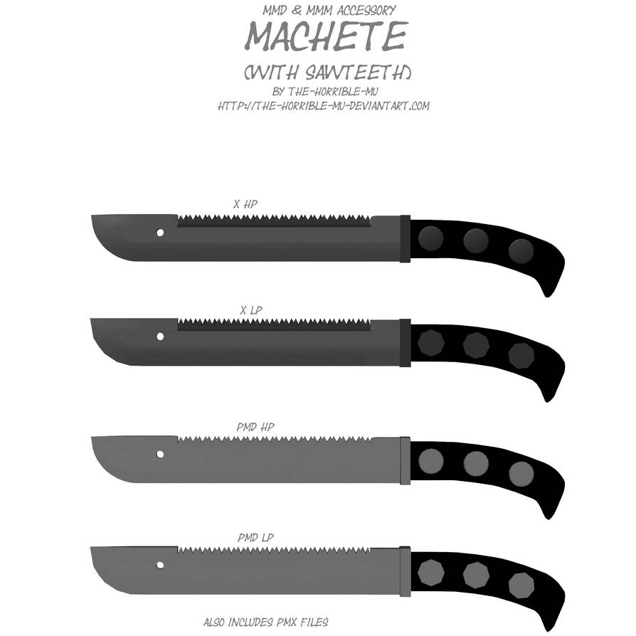 [MMD + M3 Accessory] Machete with Sawteeth + DL by The-Horrible-Mu on ...