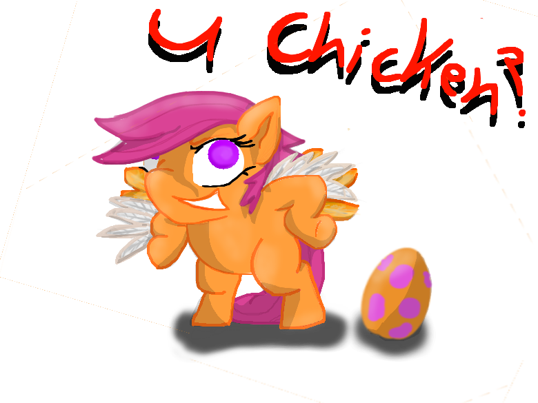 Scootaloo: U Chicken? by ndogmario on DeviantArt