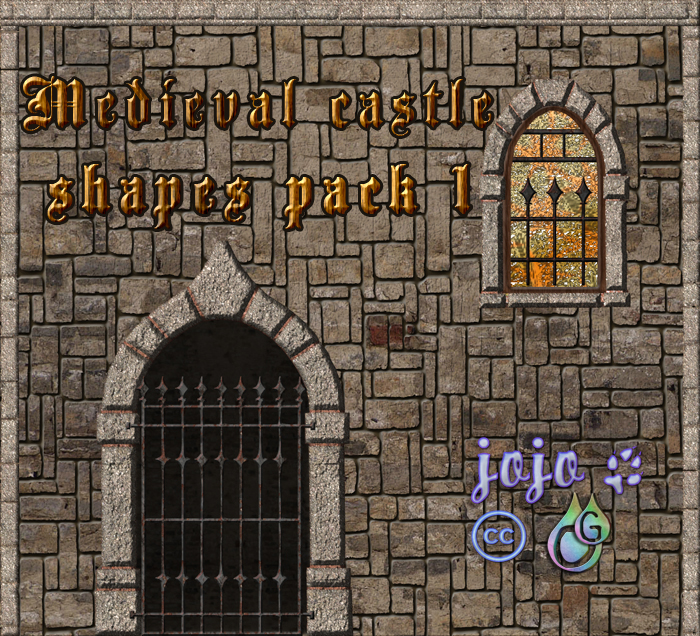 Medieval castle shapes pack 1 by jojo-ojoj on DeviantArt