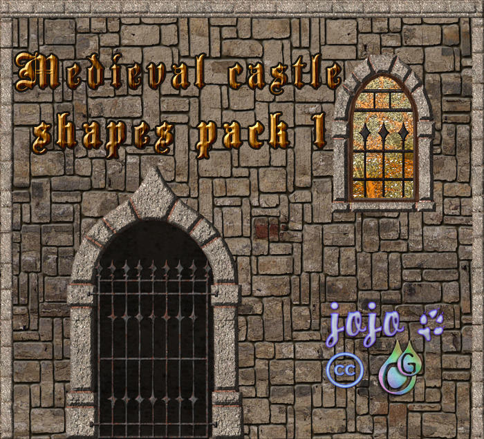 Medieval castle shapes pack 1 by jojo-ojoj on DeviantArt