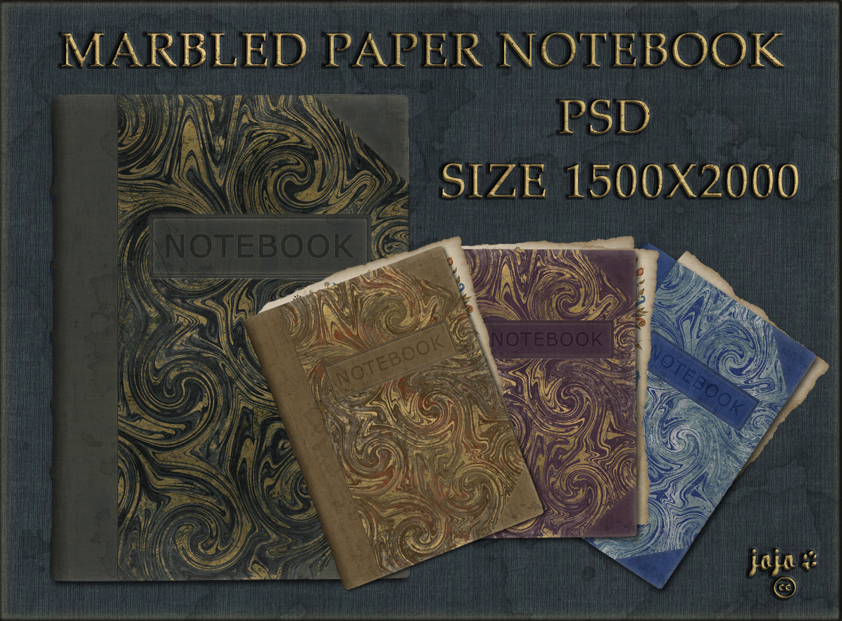 Marbled paper notebook by jojo-ojoj on DeviantArt