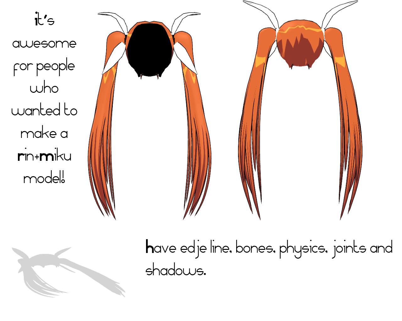 MMD Rin+Miku hair + DL by CherryRoks on DeviantArt