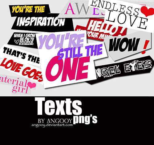 Texts png's by ANGOOY on DeviantArt