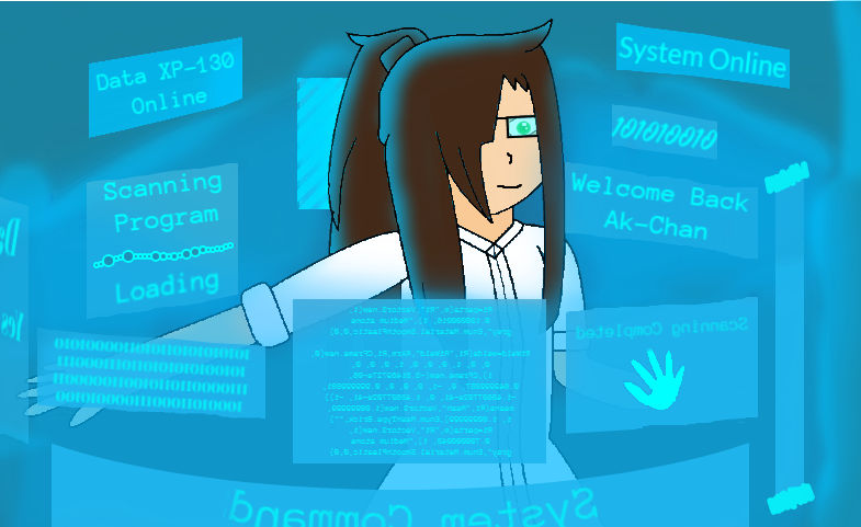 AK-Chan The Programmer (Gift For Keinkels) by Khoirun-Wolf on DeviantArt
