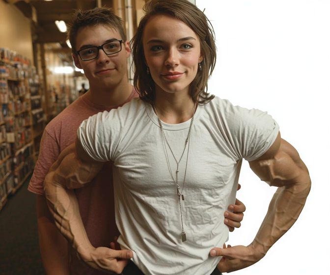 See her flex those biceps... by juliansullivan on DeviantArt