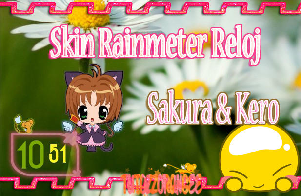 Skin Rainmeter Sakura y Kero Chibi Reloj by TutozzOrangee on DeviantArt