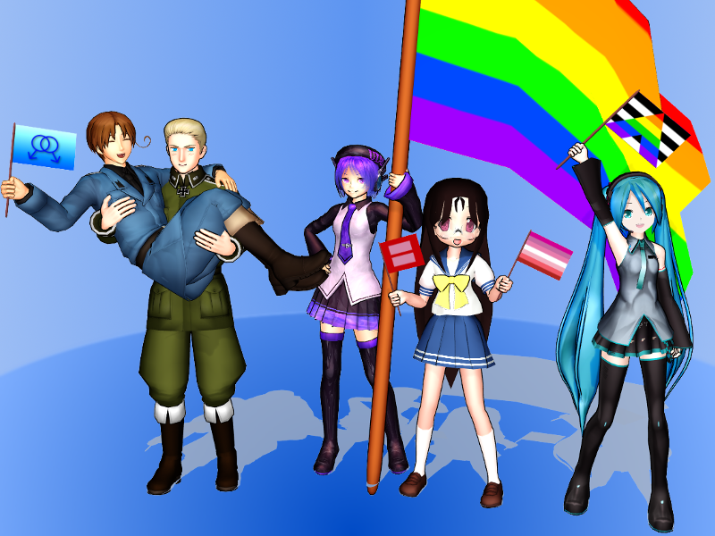 MMD Accessory Pack: Pride Flags by LearnMMD on DeviantArt