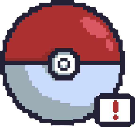 Pixel Pokeball Transparent Background