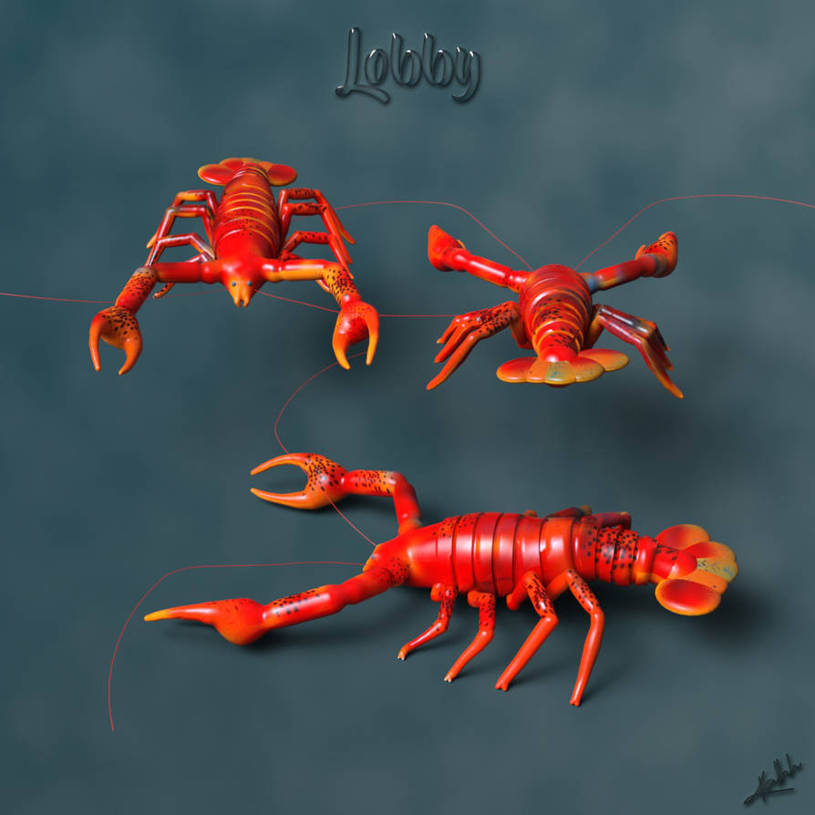 Lobby the lobster for dazstudio by kalhh on DeviantArt
