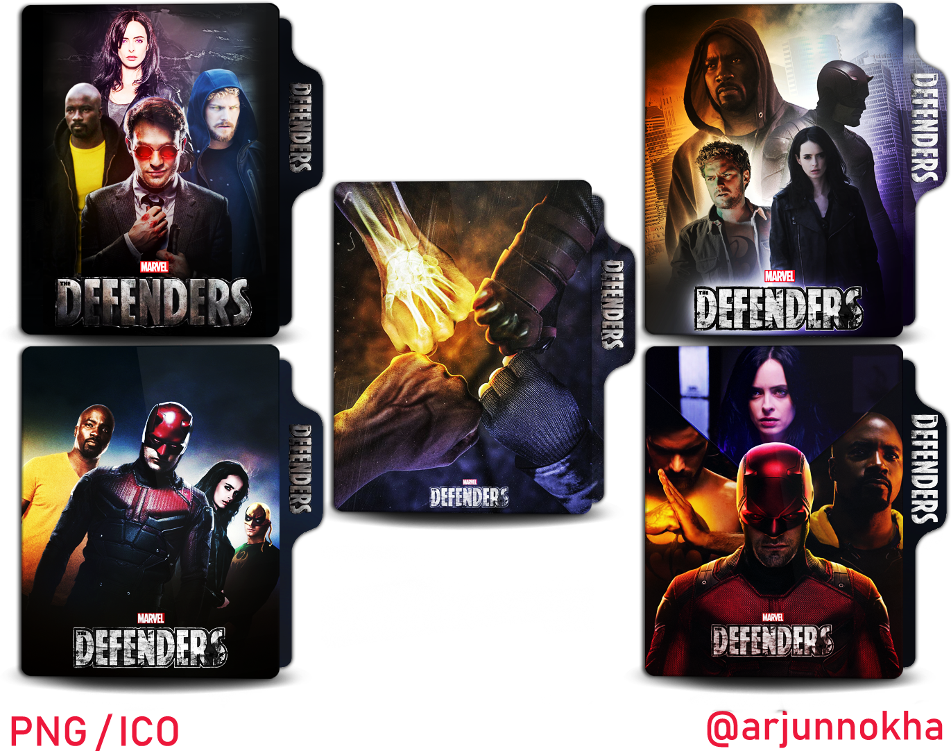 Marvel's The Defenders V1 folder Icons by arjunnokha on DeviantArt