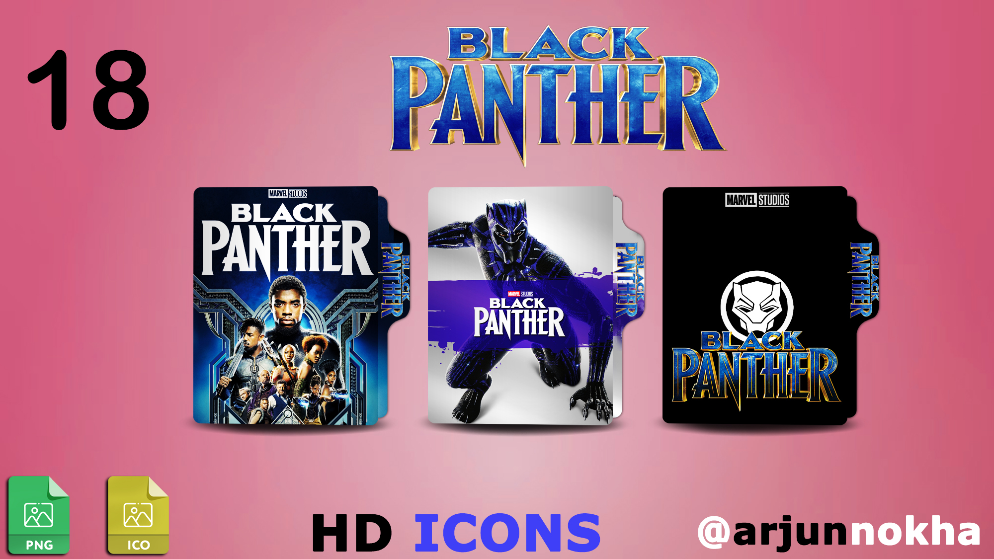 18. Black Panther (2017) Folder Icons by arjunnokha on DeviantArt