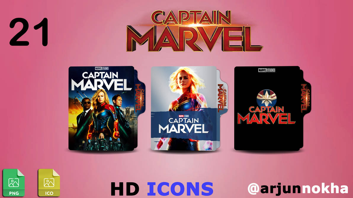 21. Captain Marvel (2019) Folder Icons by arjunnokha on DeviantArt