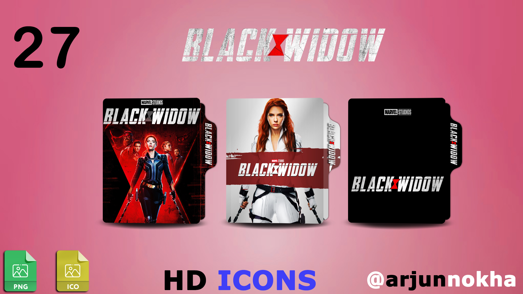 27. Black Widow (2021) Folder Icons by arjunnokha on DeviantArt