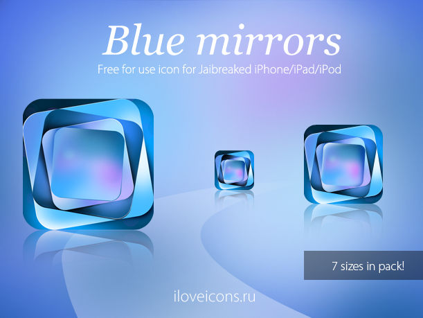 Blue Mirrors icon by i-love-icons on DeviantArt
