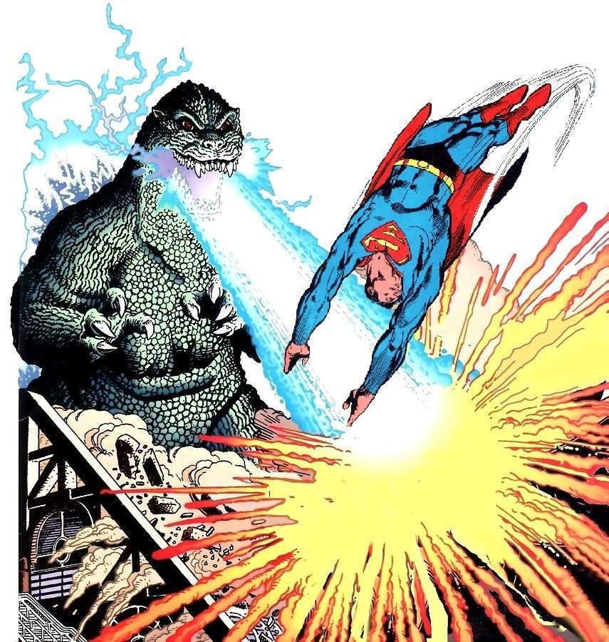 SupermanVsGodzilla by JES86 on DeviantArt