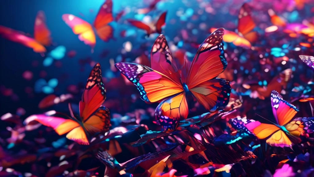 une volee de papillons multicolores by elie2027 on DeviantArt