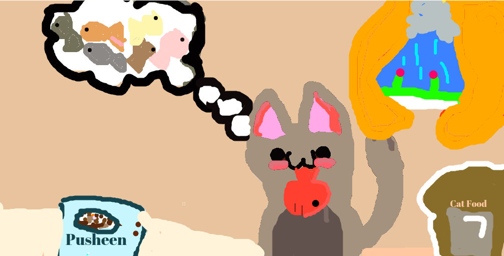 Pusheen Thinking About Fish by YasmineChan on DeviantArt