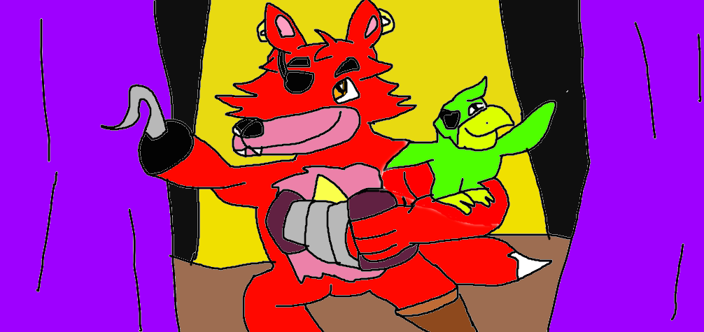 Showtime! Rockstar foxy and his parrot by YTuser39823 on DeviantArt