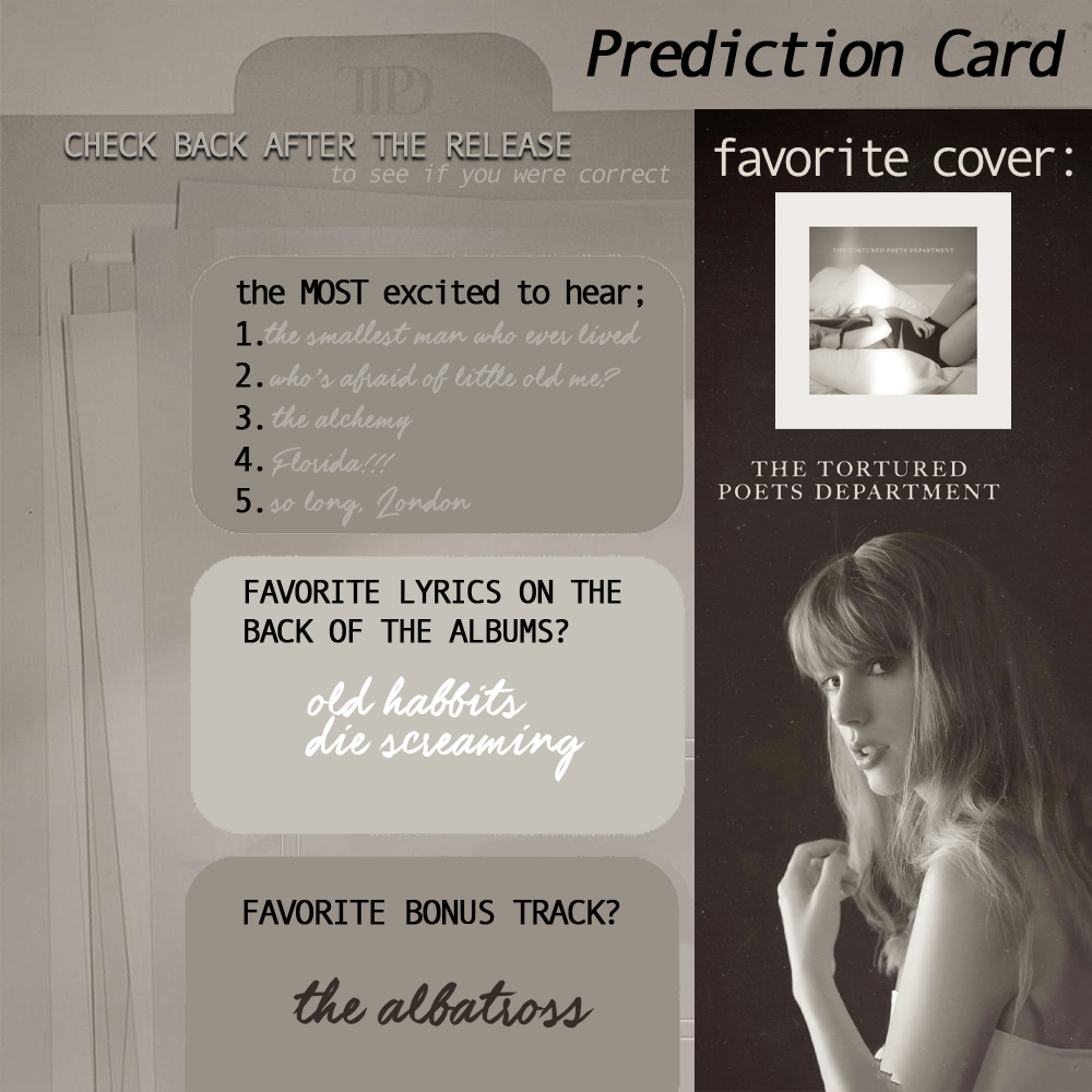 TTPD Prediction Card by TheChanter on DeviantArt