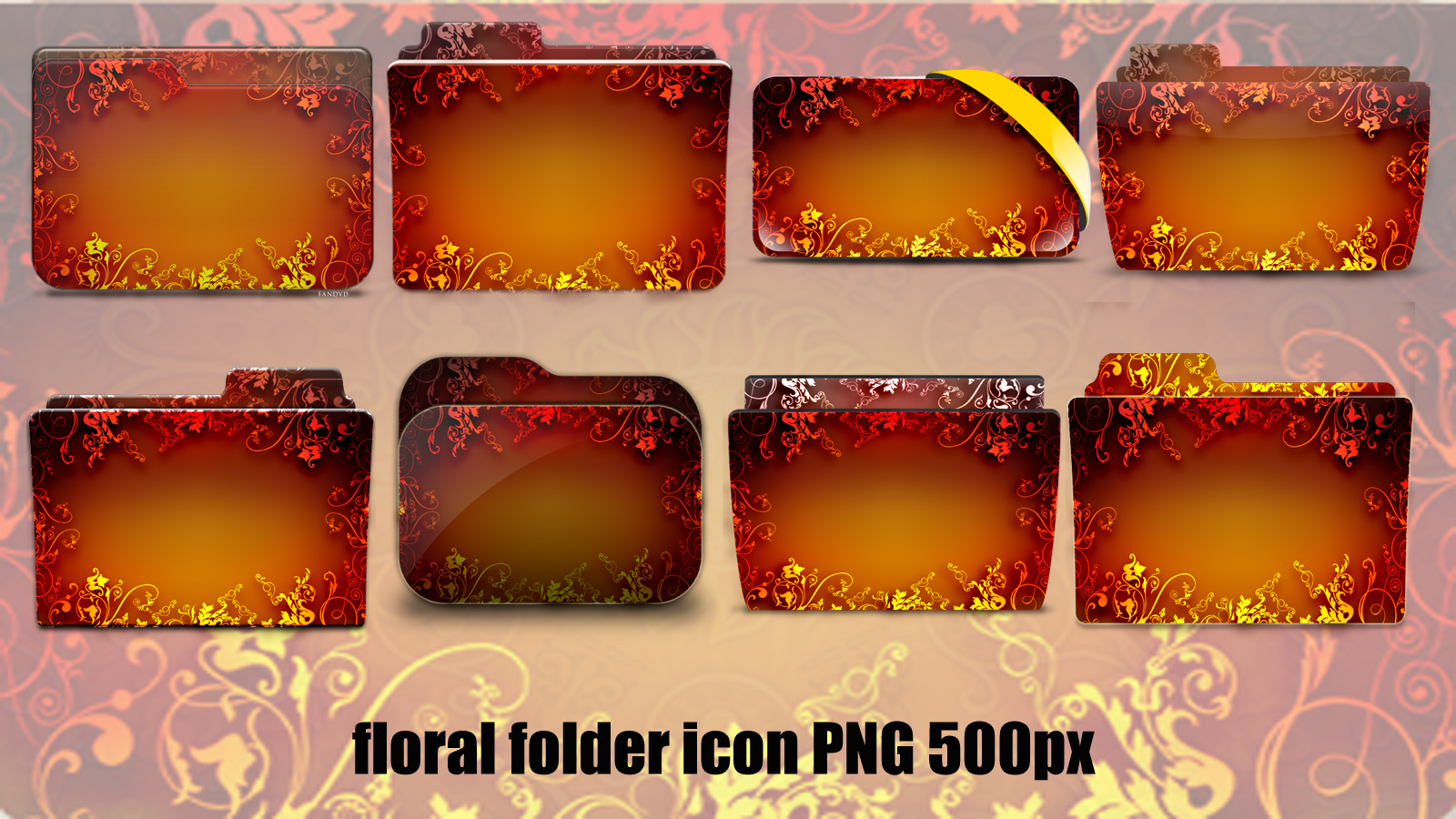 Floral Folder Icon 005 by fandvd on DeviantArt