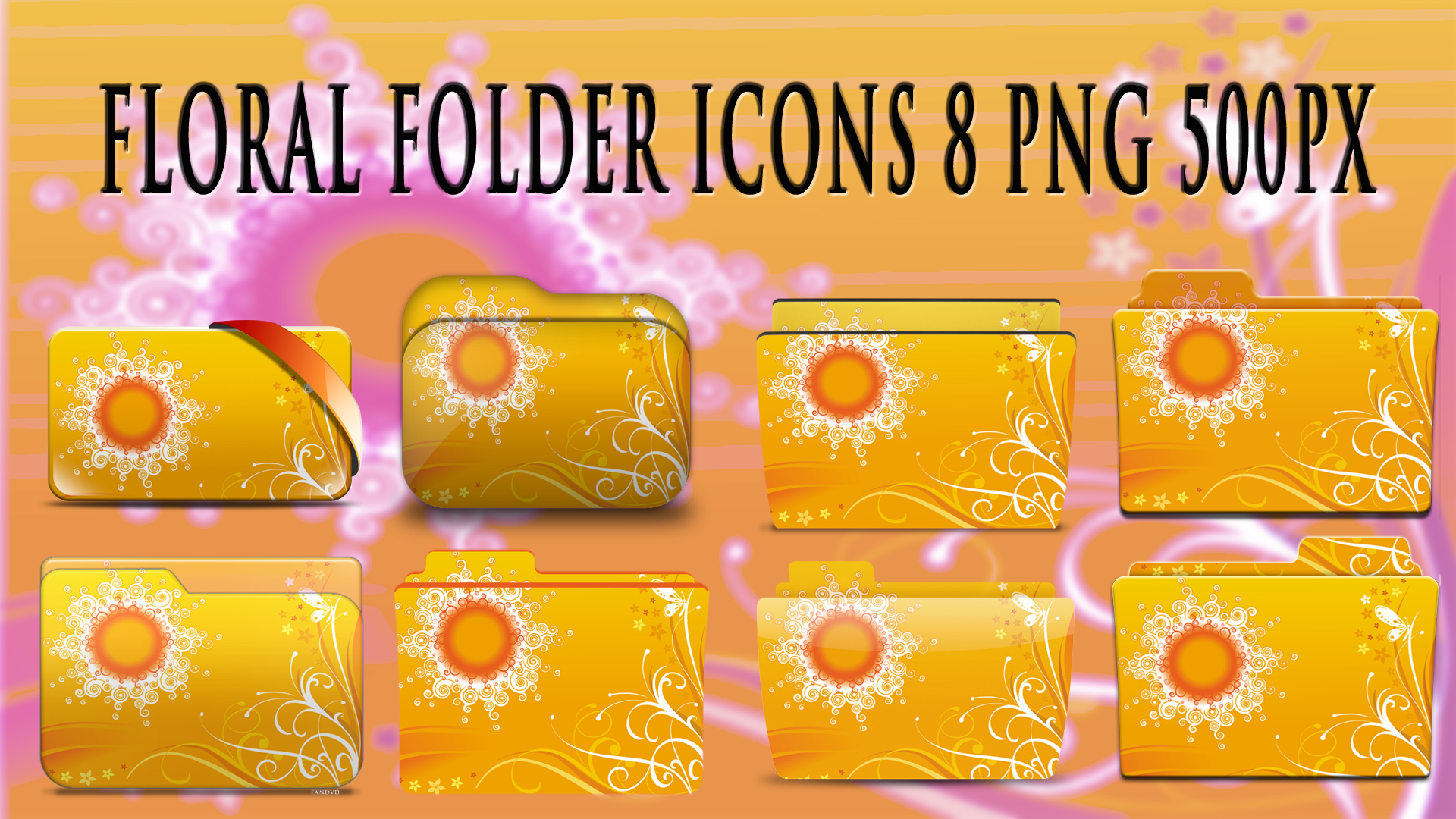 Floral Folder Icon 007 by fandvd on DeviantArt