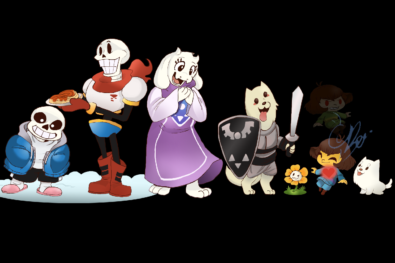 Undertale Characters LineUp For 1st Yr Anniversary by PahBubbly on ...