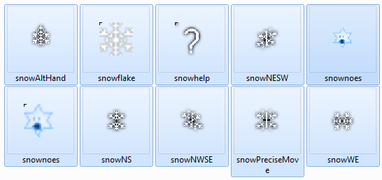 Snowflake cursors by catluvr2 on DeviantArt