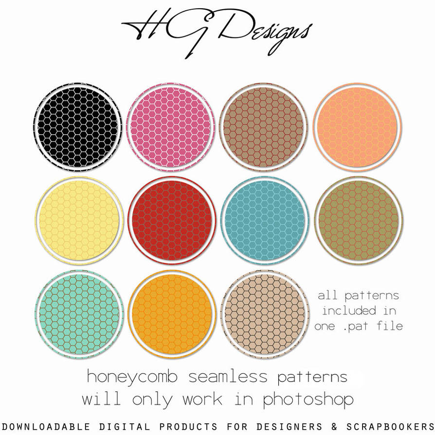 Honeycomb Seamless Patterns by HGGraphicDesigns on DeviantArt