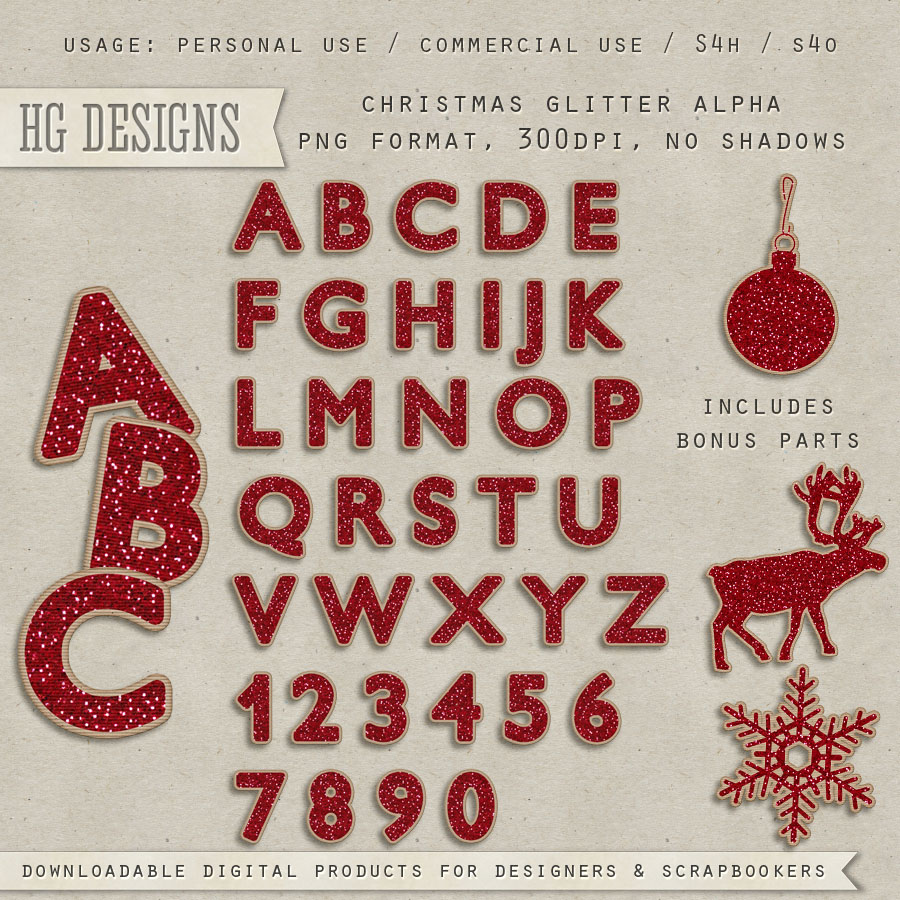 Alpha: Christmas Glitter by HGGraphicDesigns on DeviantArt