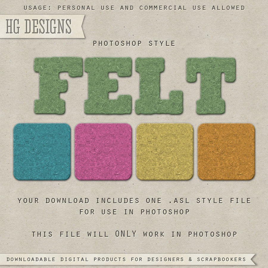 PS Style: Felt by HGGraphicDesigns on DeviantArt