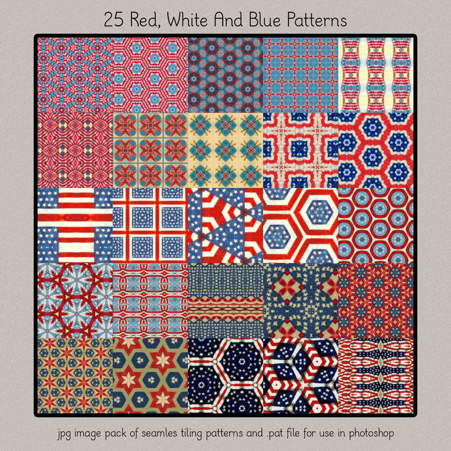 Red White And Blue Patterns by HGGraphicDesigns on DeviantArt