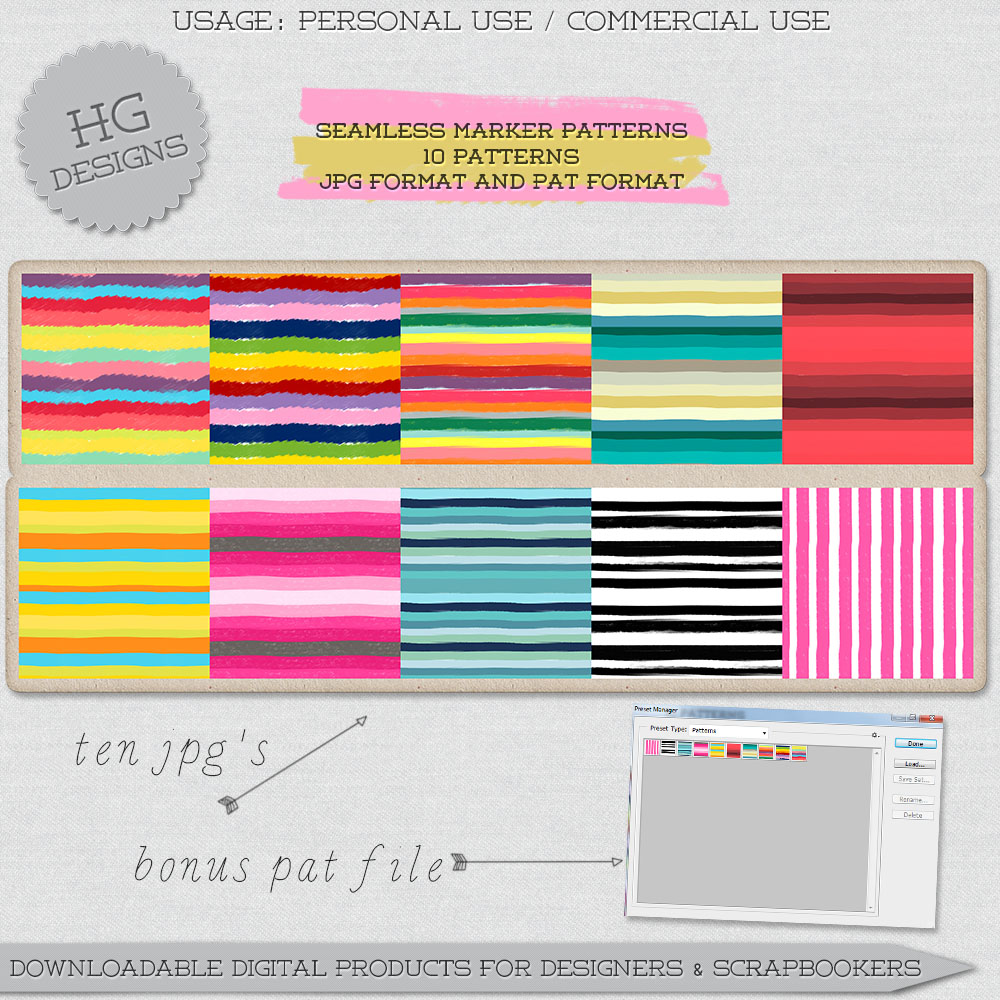 Seamless Marker Patterns by HGGraphicDesigns on DeviantArt